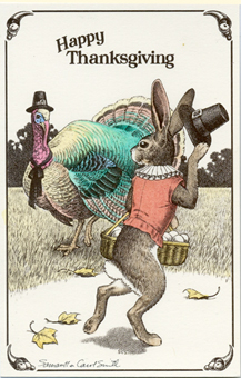 Sandy Waters and her Flying Rabbit Postcards - first edition